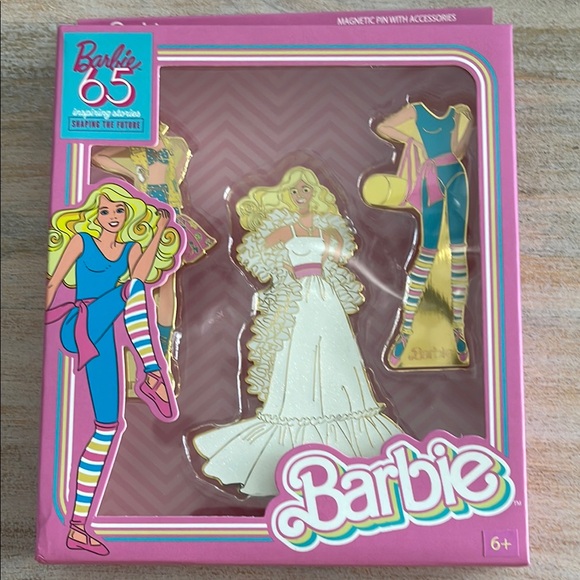 Barbie | Toys | Barbie Magnetic Dressup Set Pink And White | Poshmark